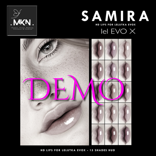Second Life Marketplace - DEMO . MKN . Samira HD Lips [Lelutka EvoX] (Add/Touch)